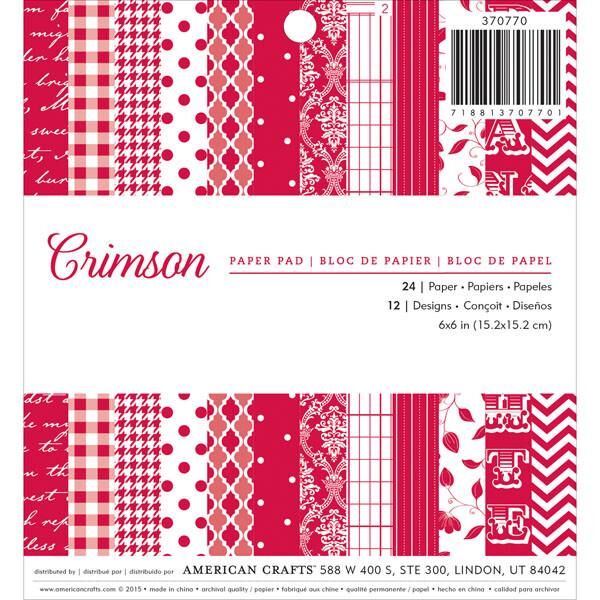 AMC Paper Pad 6"x6" - Crimson, 5,95