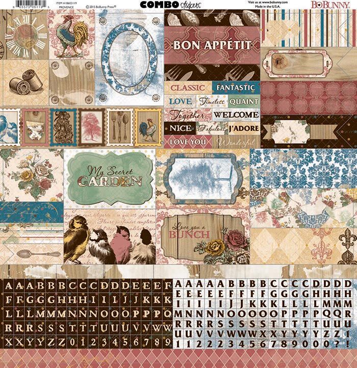BOB Sticker12x12" - Provence Combo Sticker, 3,95