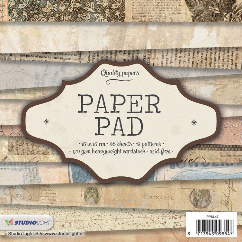 STL Paper Pad 6x6" - Antique Script