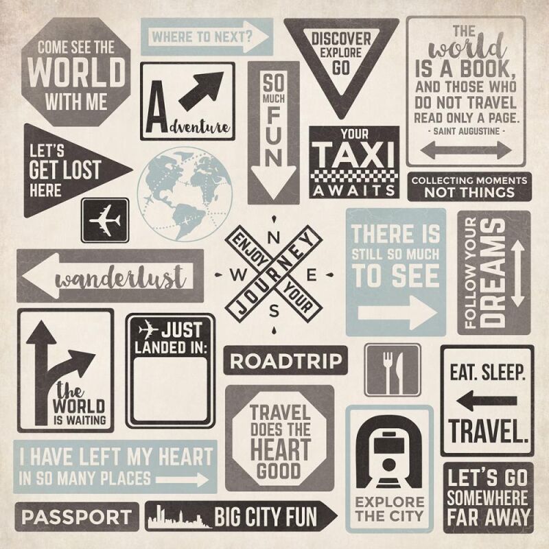 KSC Cardstock - Just Landed Sign Posts, 0,98