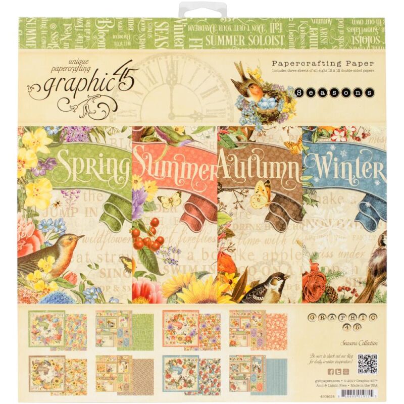 G45 Paper Pad 12"x12" - Seasons, 26,80