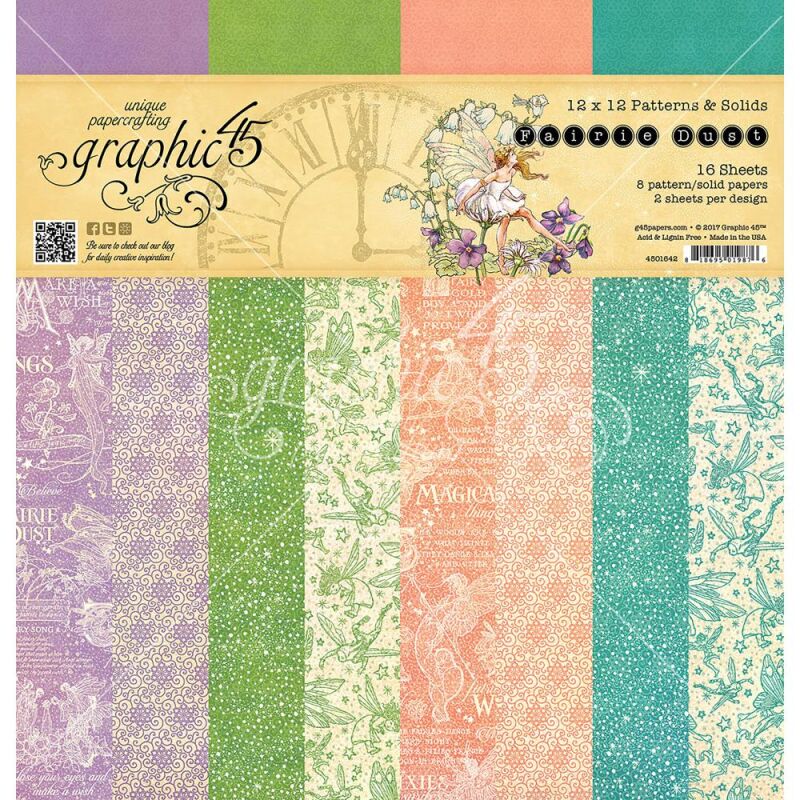G45 Paper Pad 12" x 12" - Fairy Dust Print & Solid