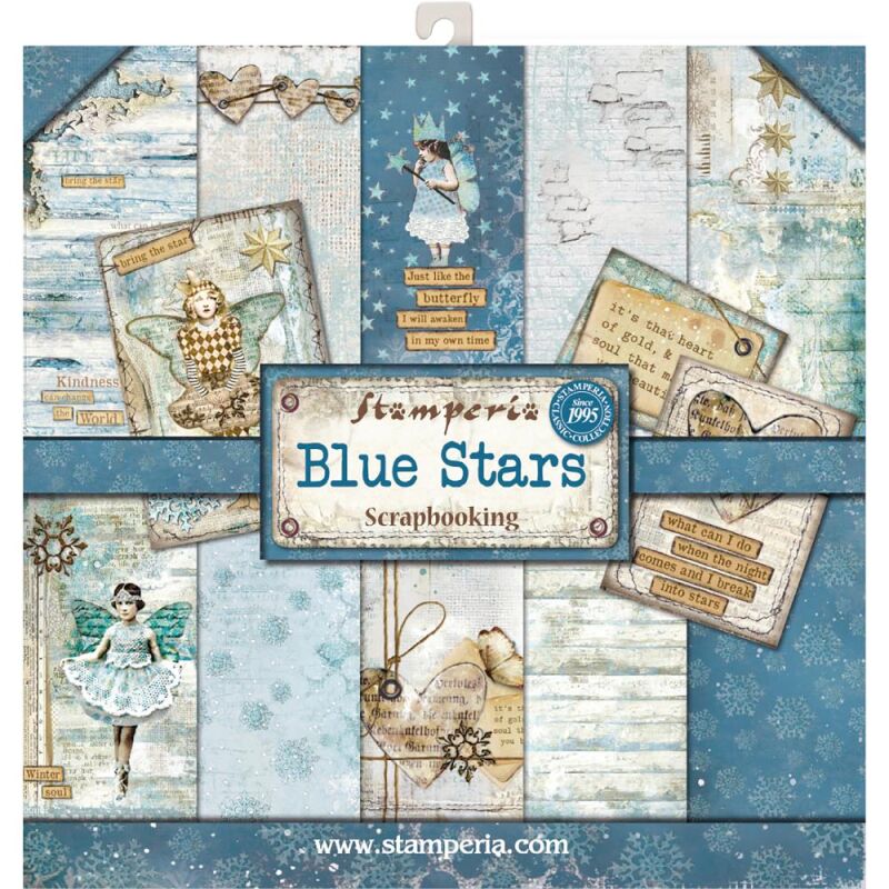 STP Paper Pad 12x12" - Blue Stars, 9,95
