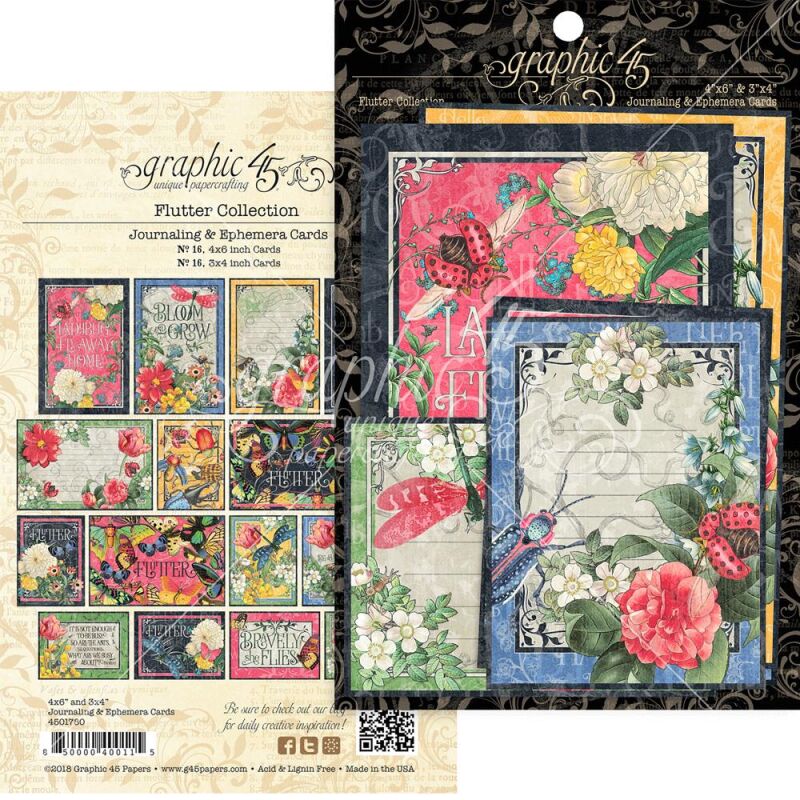 G45 Journaling & Ephemera Cards - Flutter, 6,95
