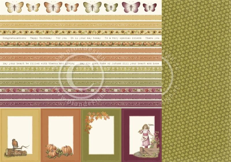 PIO Cardstock - Summer falls into Autumn Borders, 1,35