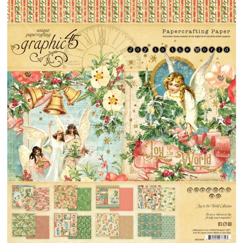 G45 Paper Pad 8"x8" - Joy to the World, 14,80