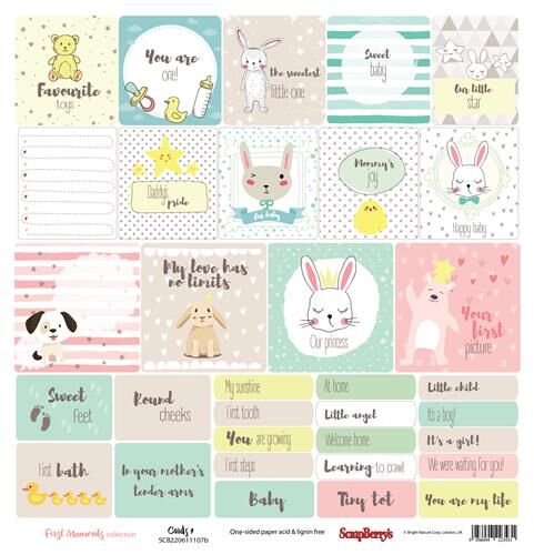 SCB Cardstock - First Moments Cards 1, 0,75