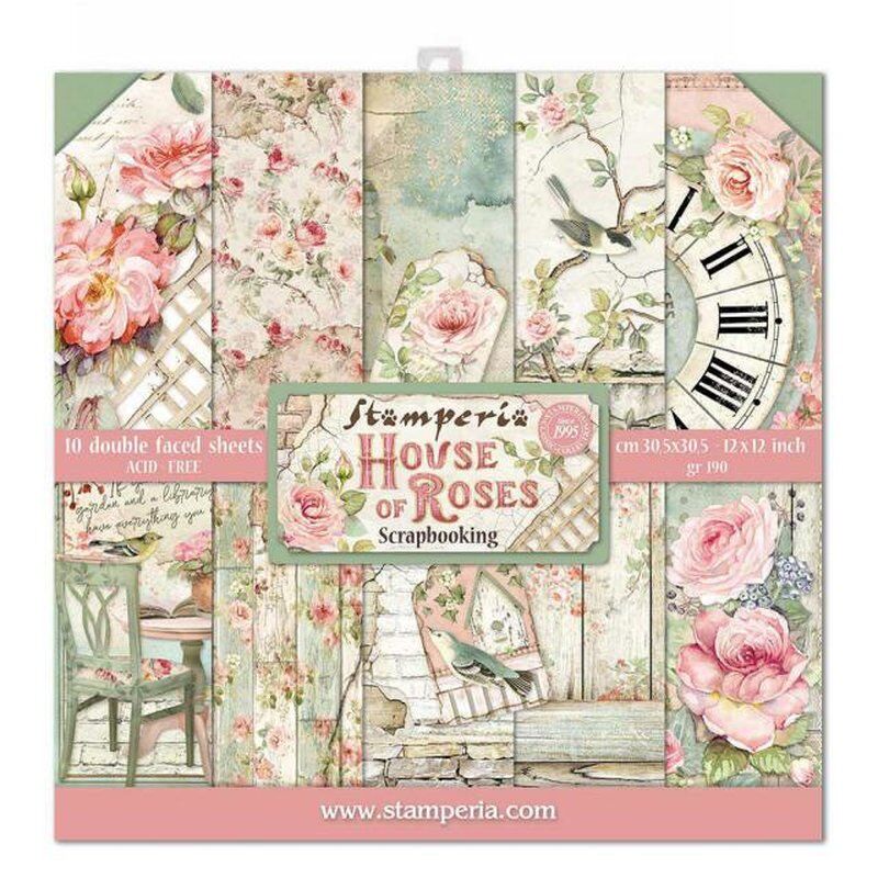 STP Paper Pad 12x12" - House of Roses, 9,95