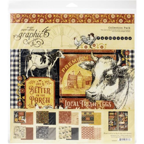 G45 Paper Pad 12"x12" - Farmhouse Collection