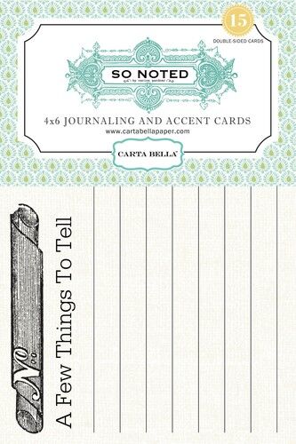 CTB Journaling & Accent cards - So Noted, 1,50
