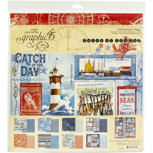 Graphic45 Paper Pad 12"x12" - Catch of the Day