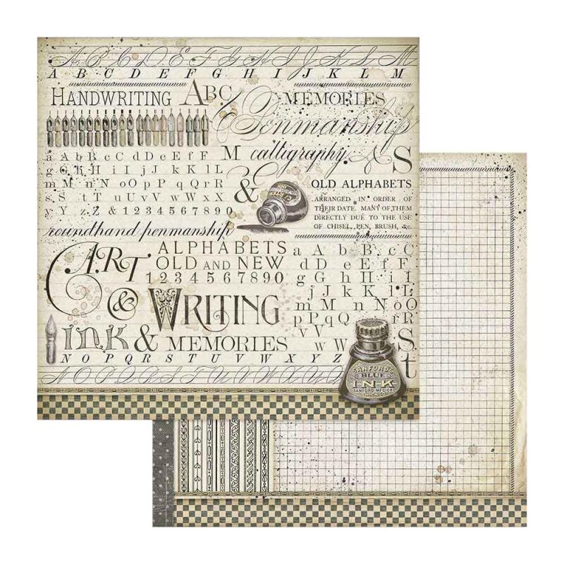 Stamperia Cardstock - Calligraphy Ink, 1,15