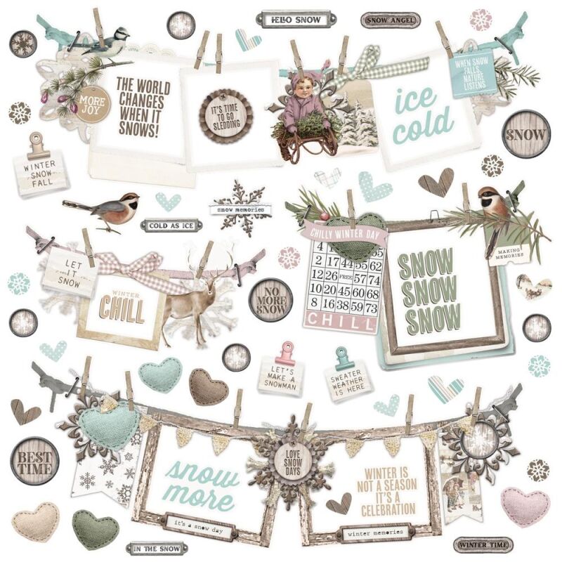 Simple Stories Sticker 12x12" - Simple Vintage Winter Woods Banner, 5