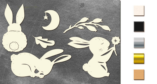 Fabrika Decoru Laserstanzteile - Easter Bunny, 1,25