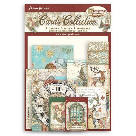 Stamperia Cards Collection - Chirstmas Greetings, 7,95